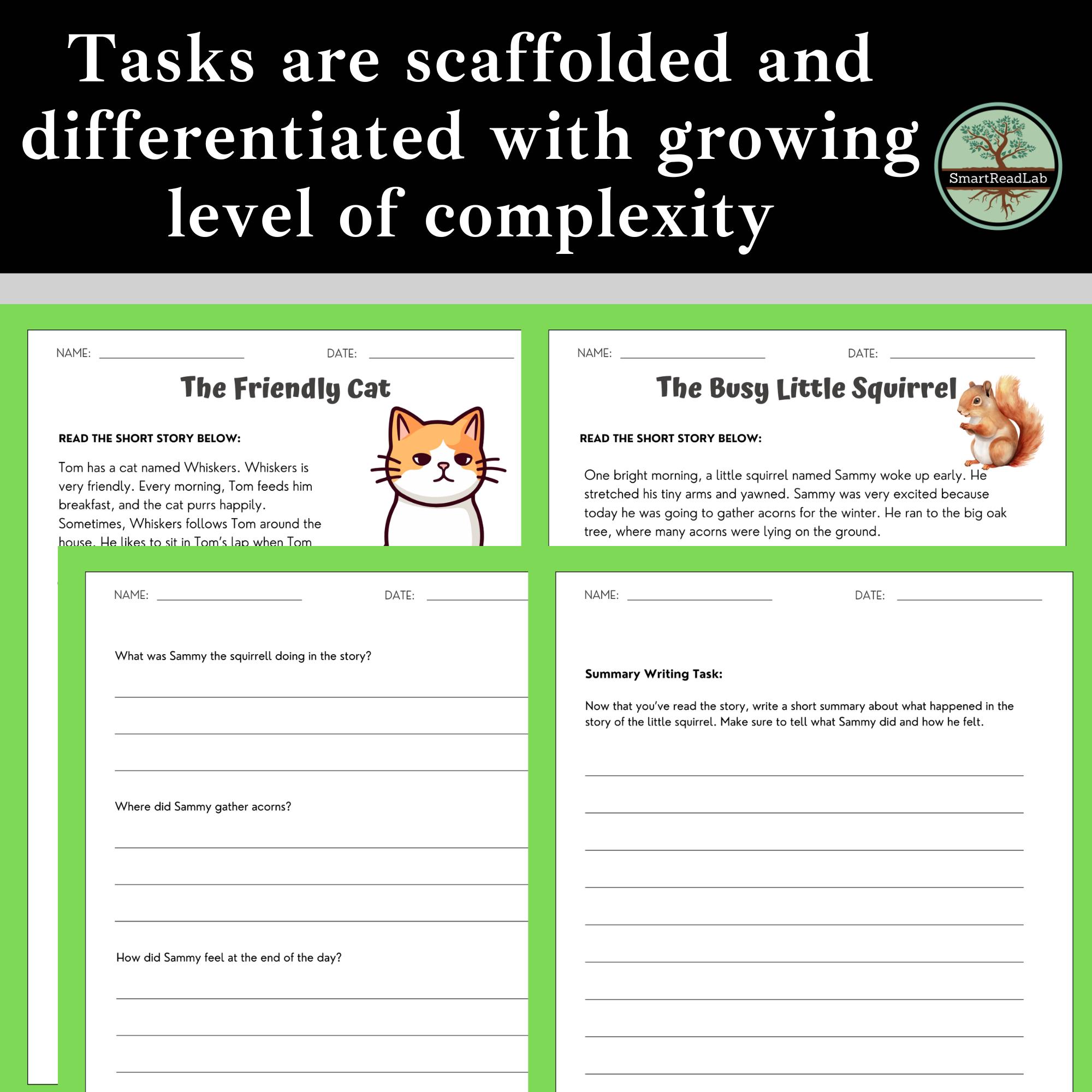 2nd-3rd Grade Reading Comprehension Worksheet Bundle - Printable ...
