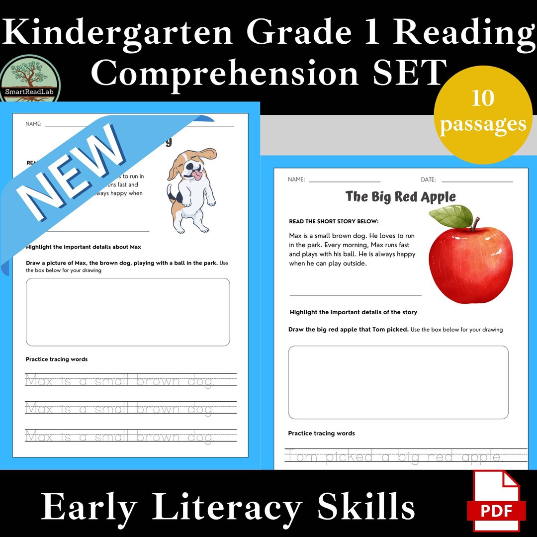 Kindergarten to 1st Grade Reading Comprehension Passages-first Grade ...
