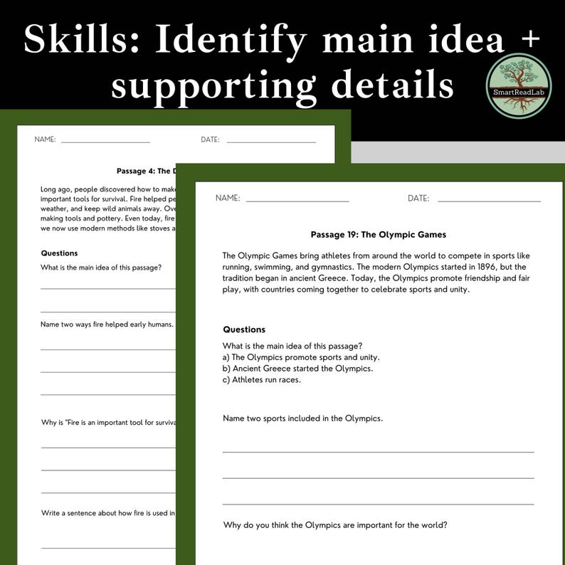 3rd-4th Grade Reading Comprehensions Bundle - Reading Comprehension ...