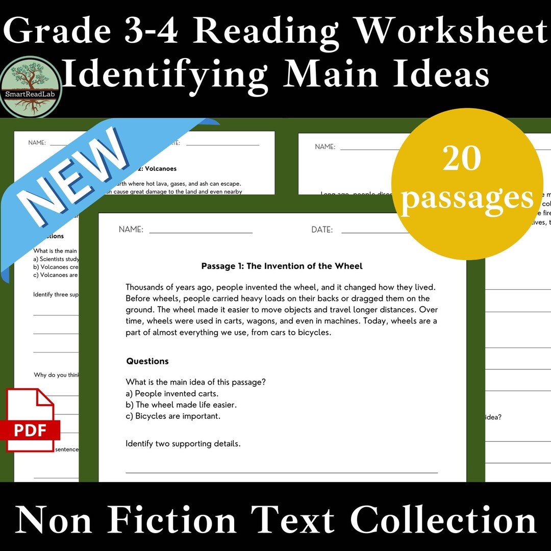 3rd-4th Grade Reading Comprehensions Bundle - Reading Comprehension ...