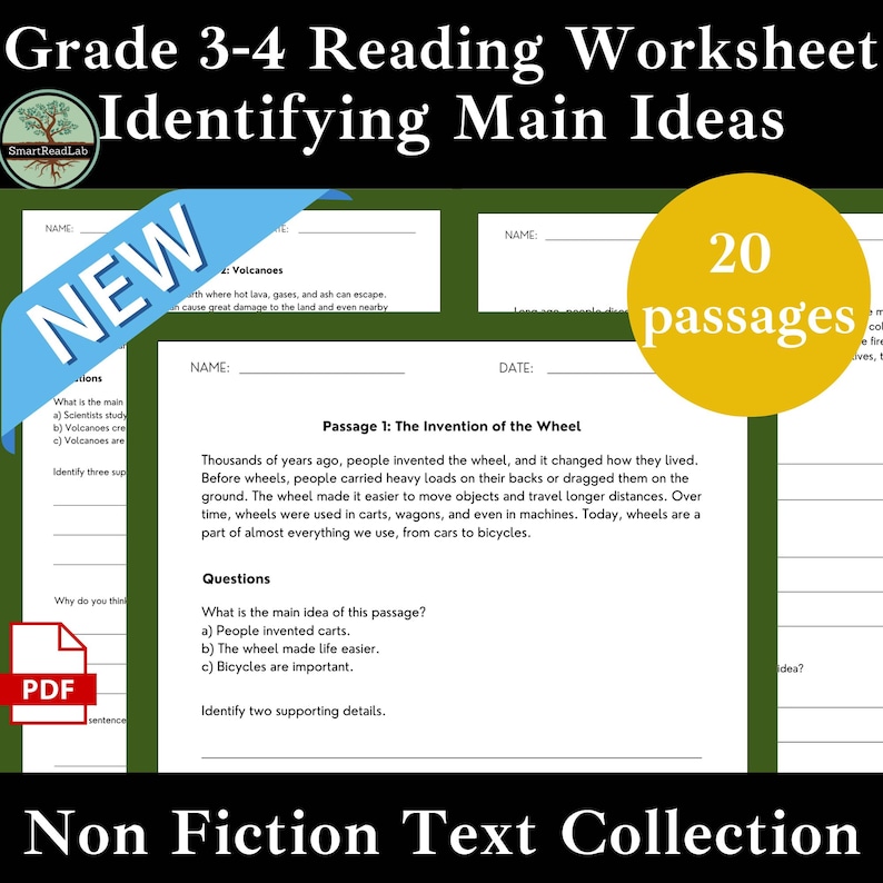 3rd-4th Grade Reading Comprehensions Bundle - Reading Comprehension ...