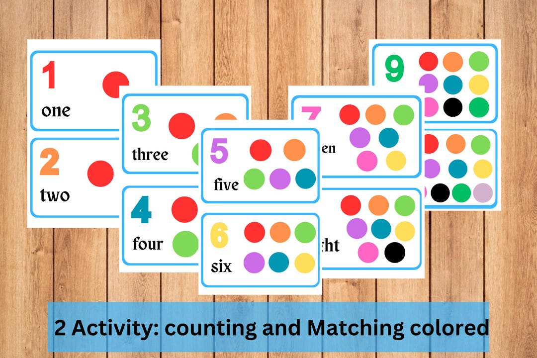 Counting and Color Activity With Pompoms, Numbers 1-10, Matching Colors ...