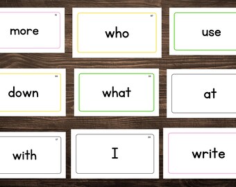 100 Printable Fry's First Hundred Sight Word Flashcards. Kindergarten ...