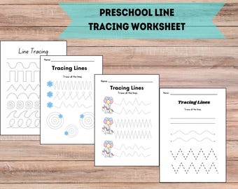 Preschool Line Tracing Worksheets, Lines Trace Pages Printable ...