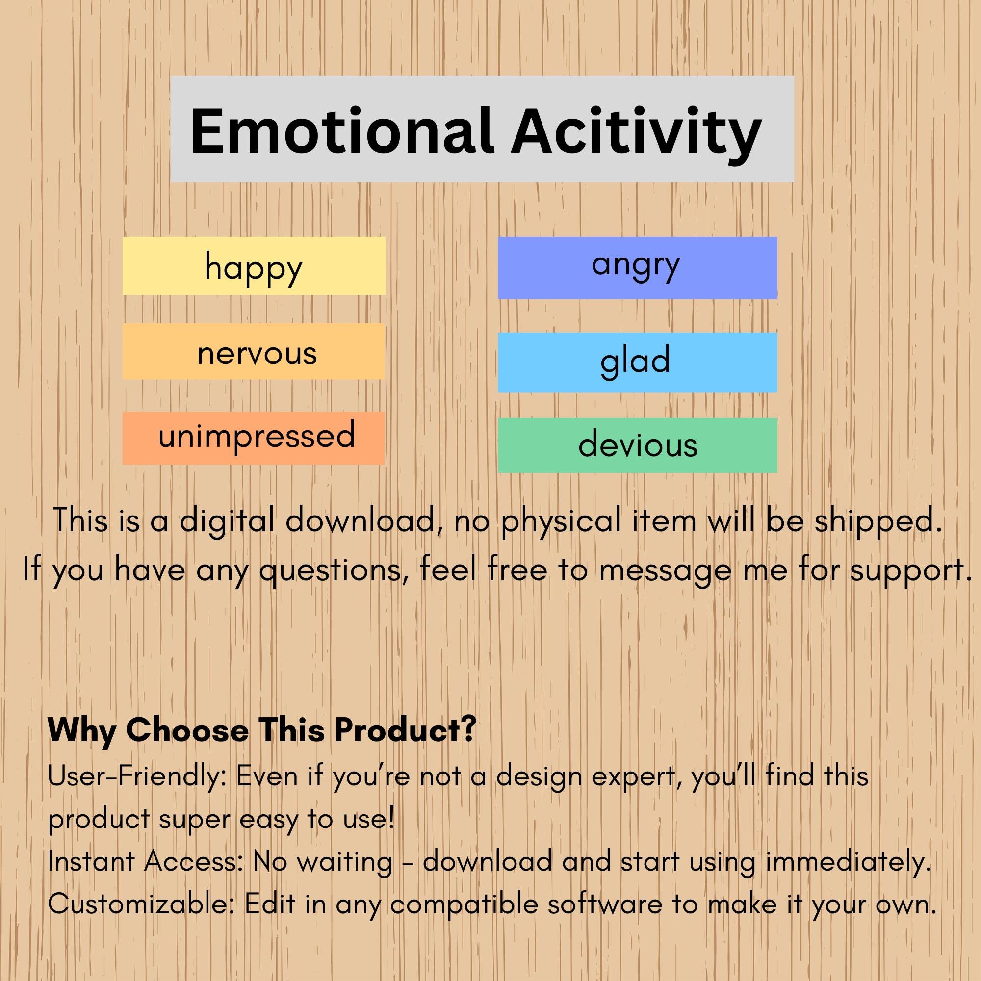 Emotions Activity for Kids Girl Version Printable Toddler Feeling Chart ...