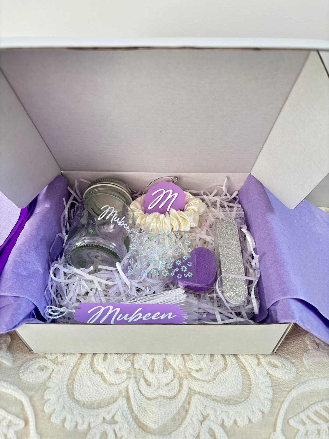 Personalised Purple Hamper Gift Box for Teens,kids, Girls,birthday,eid ...