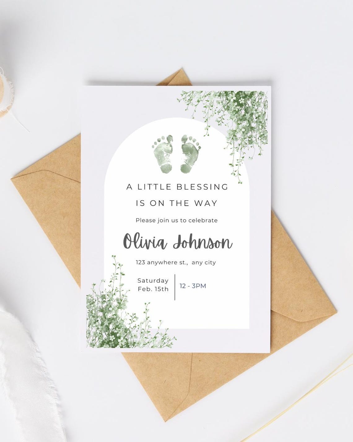 Little Blessing Baby Shower Invitation Christian Baby Shower Gender ...