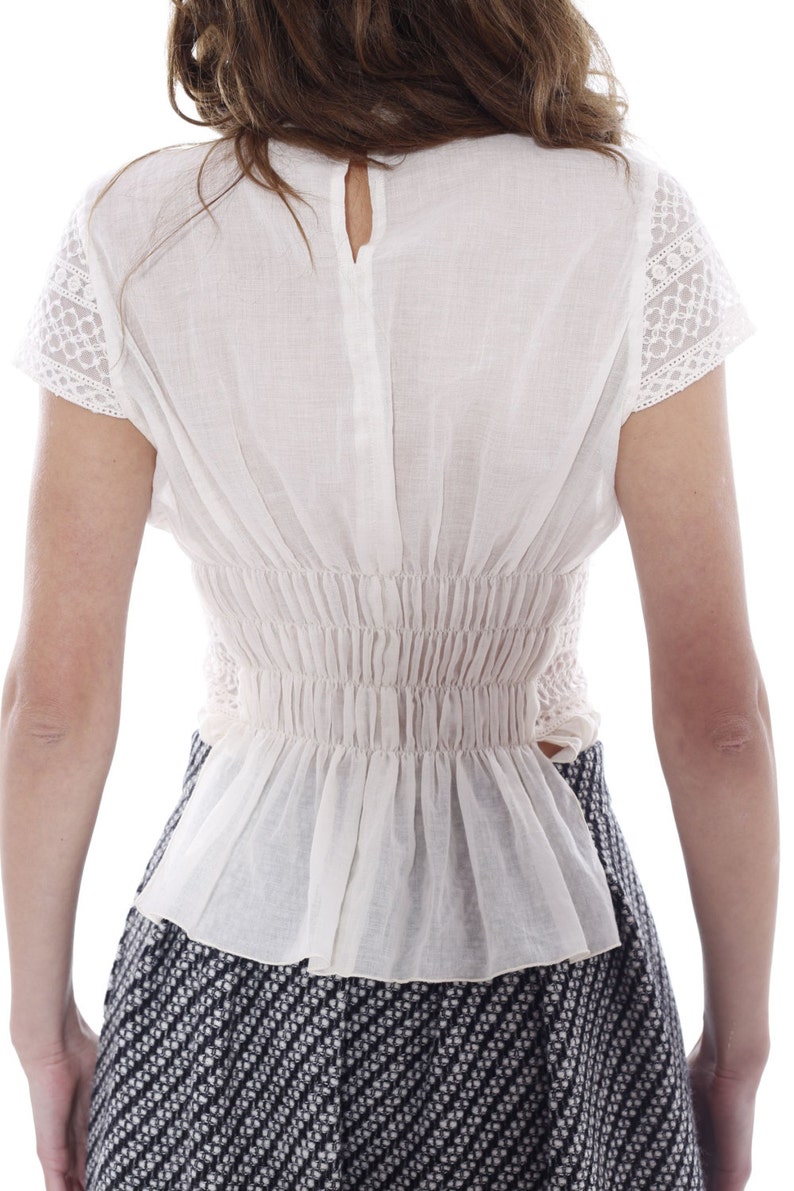 Victorian Blouse Lace Blouse Bridal Top White Lace Top - Etsy