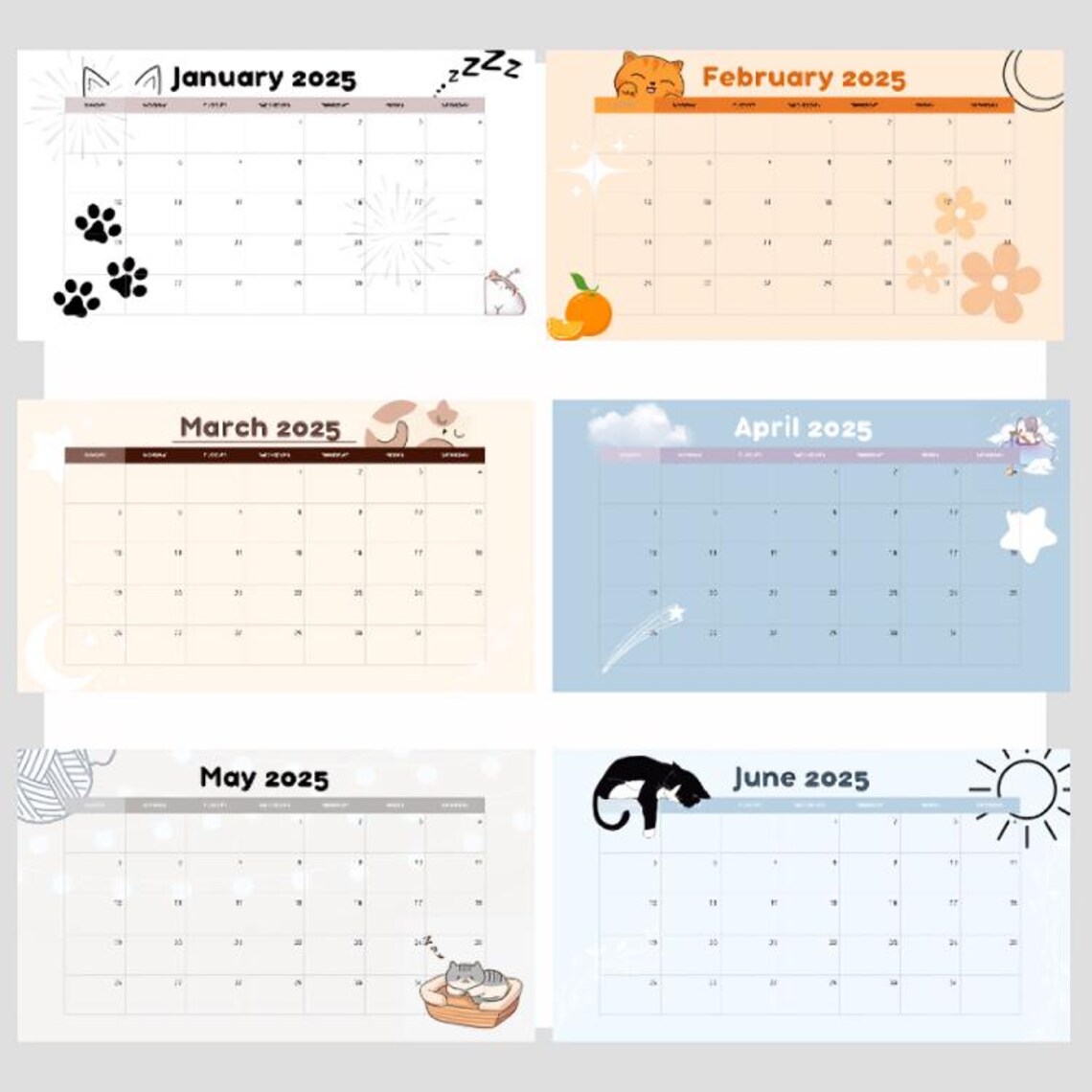 Kids Calendar 2025 Children's Calendar Girl Boy Planner Monthly Wall ...