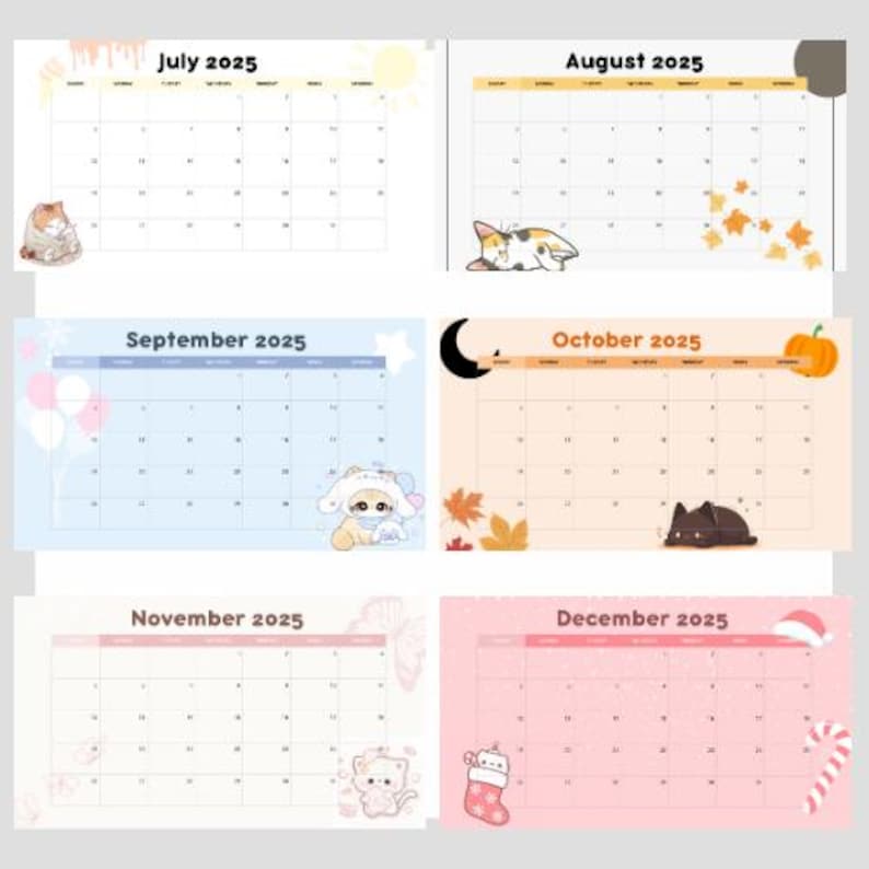 Kids Calendar 2025 Children's Calendar Girl Boy Planner Monthly Wall ...