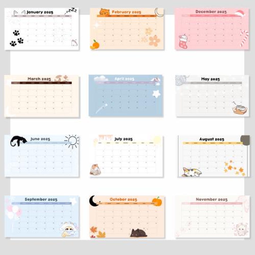 Kids Calendar 2025 Children's Calendar Girl Boy Planner Monthly Wall ...