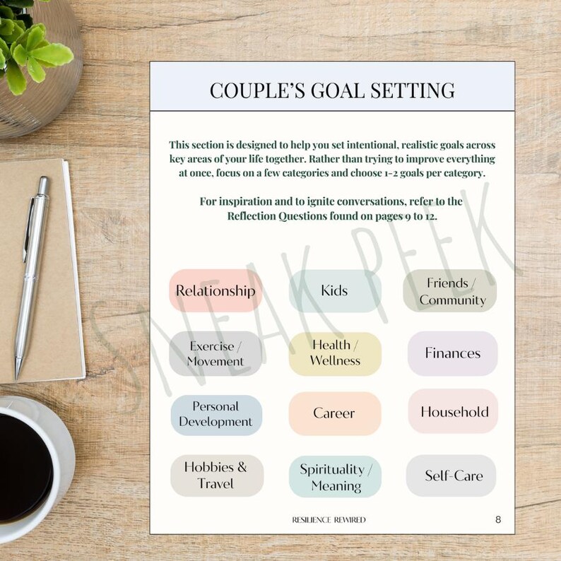 2026 Couples Goal Setting Workbook | Relationship Planning Guide ...