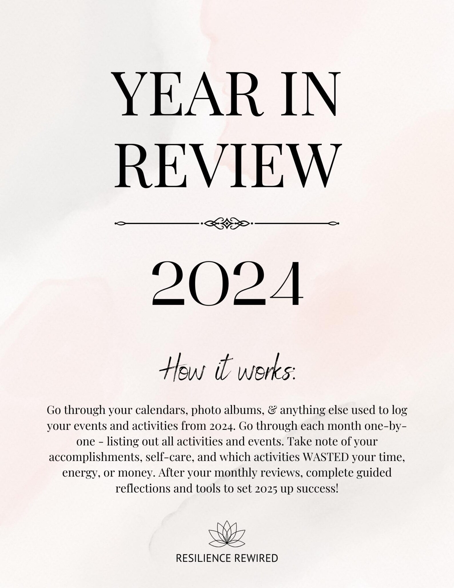 2024 Year in Review - Calendar Audit - Time Management Workbook ...