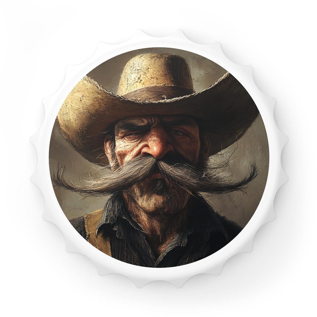 Vintage Grumpy Cowboy Old West Mustache Legend Bottle Opener - Etsy