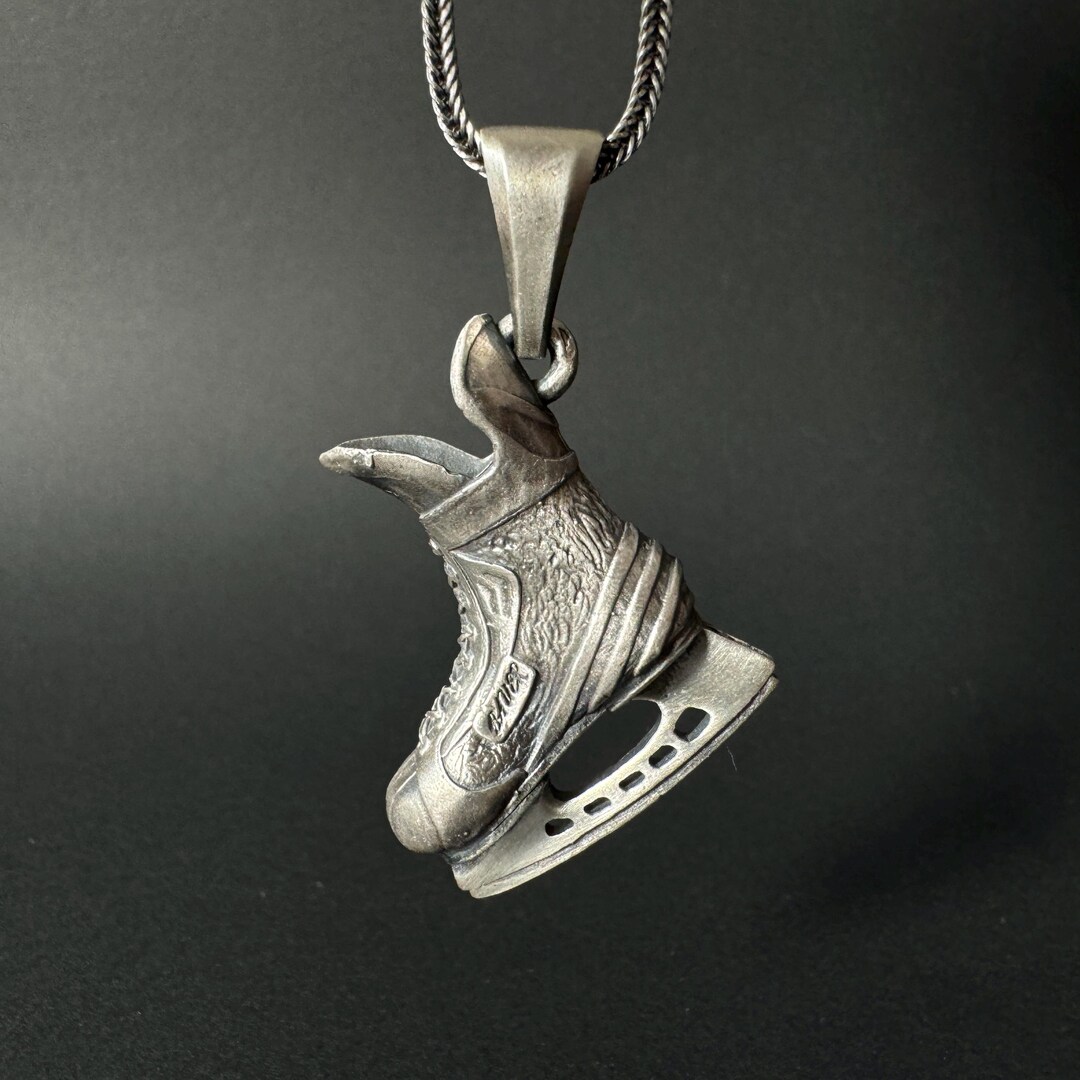 Ice Skate Necklace, 925 Sterling Silver Skating Pendant, Olympic ...