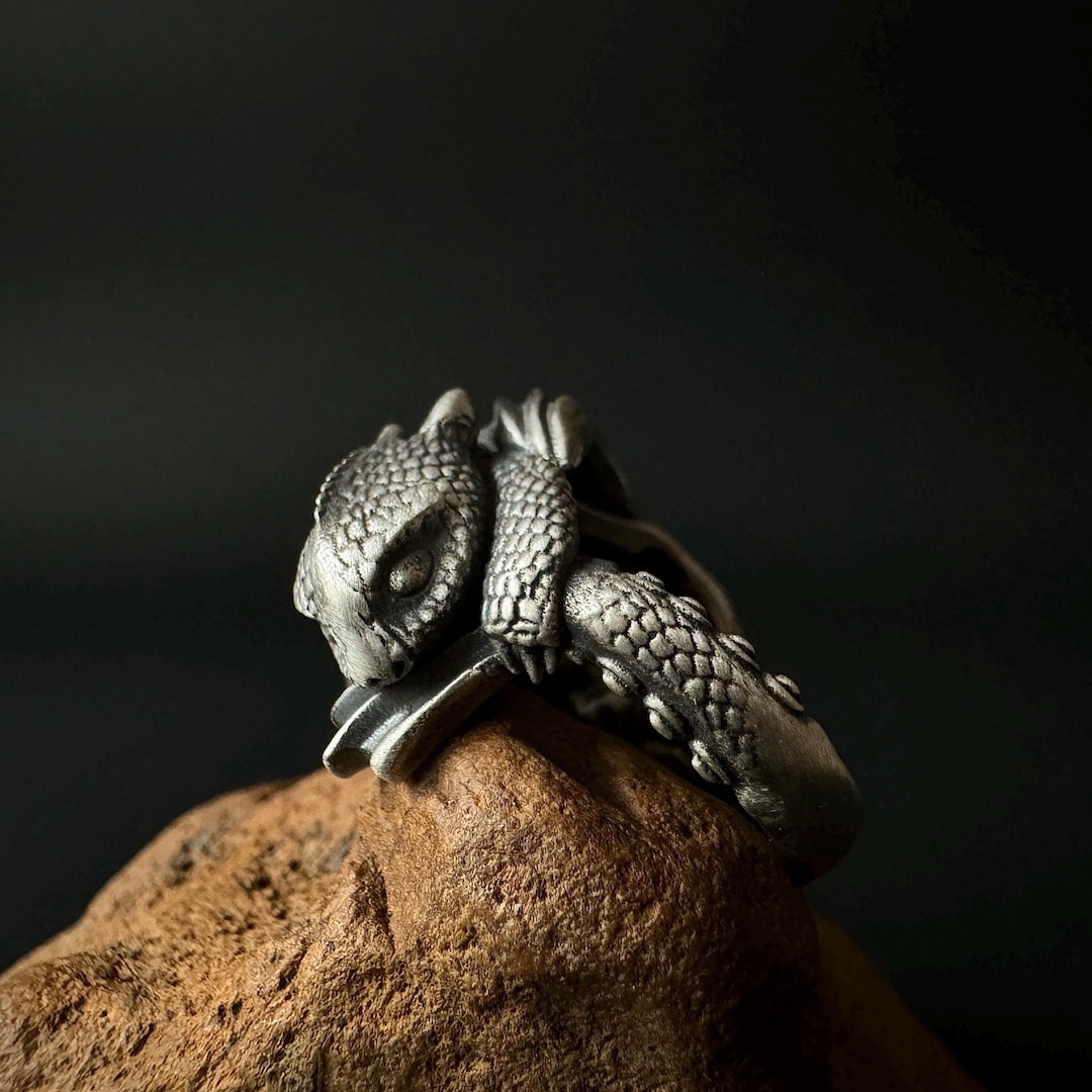 Toothless Night Fury Dragon Ring: 925 Sterling Silver, How to Train ...