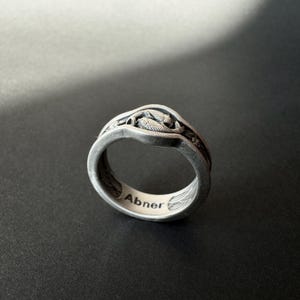 Koi Fishes Yin Yang Symbol Statement Ring, 925 Sterling Silver Peace ...