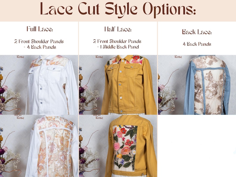 Faye - Denim Jean Embroidery Lace Jacket Tulle Mesh Sheer Floral ...