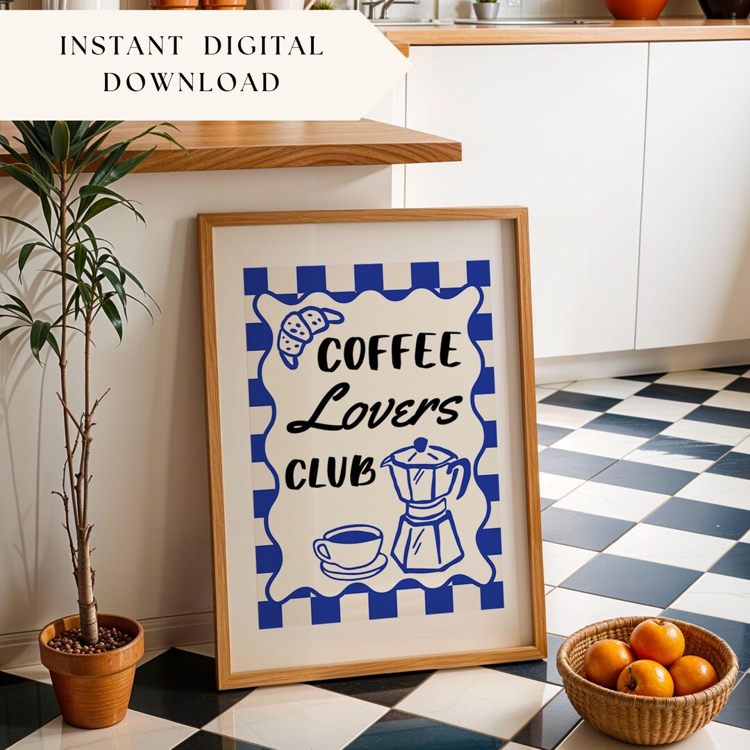 Coffee Wall Art Diner Style Kitchen Decor Coffee Theme Cafe Decoration ...