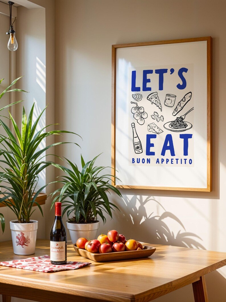 Printable Wall Art Italian Restaurant Poster Cooking Display Italian ...