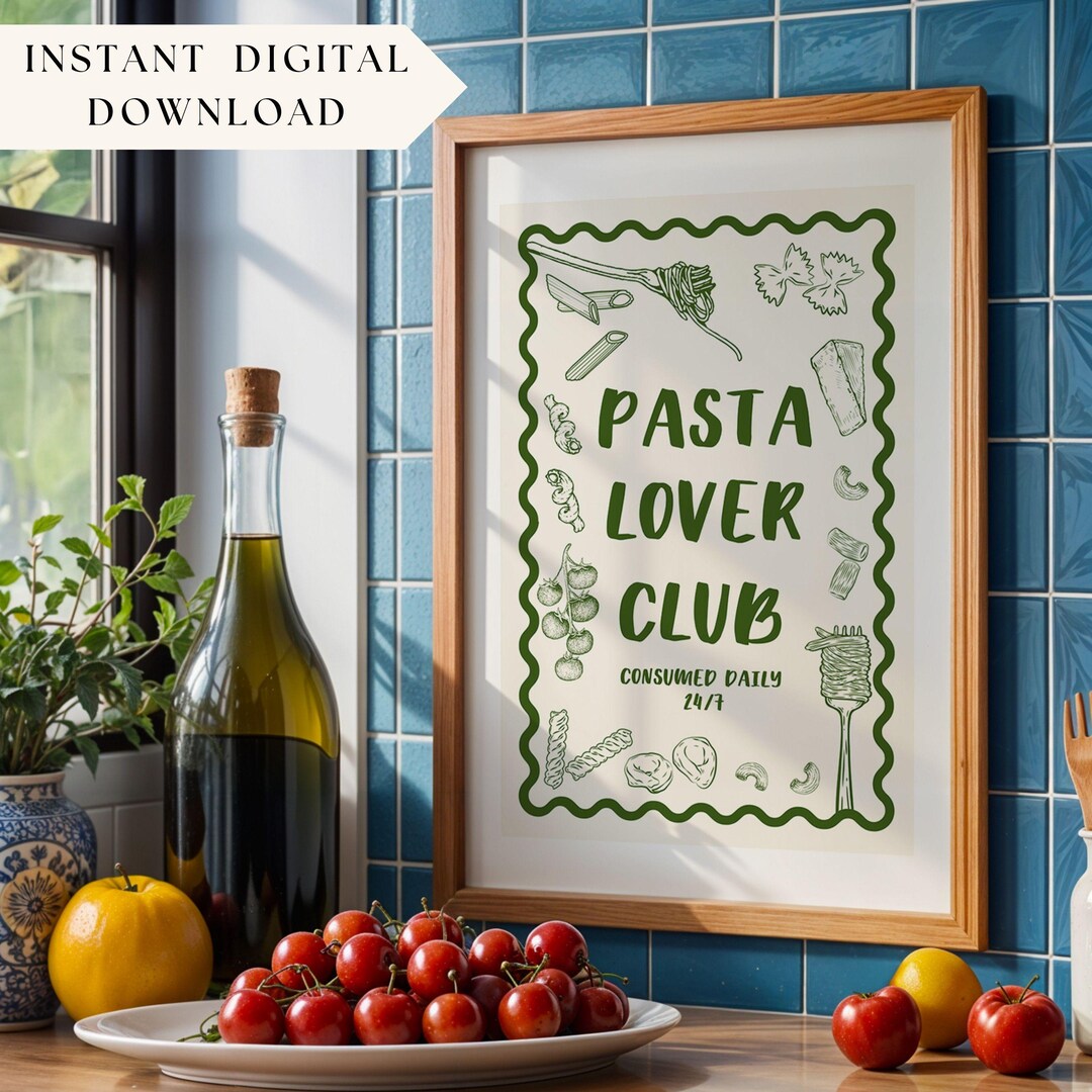 Italian Restaurant Decor Wall Art Digital Download Cooking Space Home ...