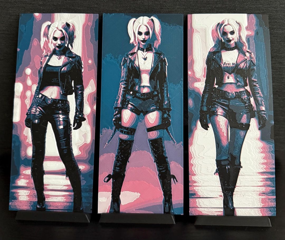 Harley Quinn 3D Bookmarks: Playful Charm, Bold Confidence (pack of 3) - Etsy