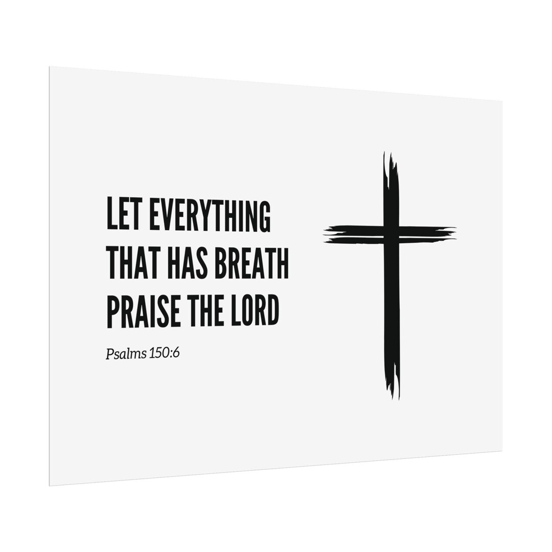 Christian Rolled Poster, Praise the Lord, Wall Art Print, Religious ...