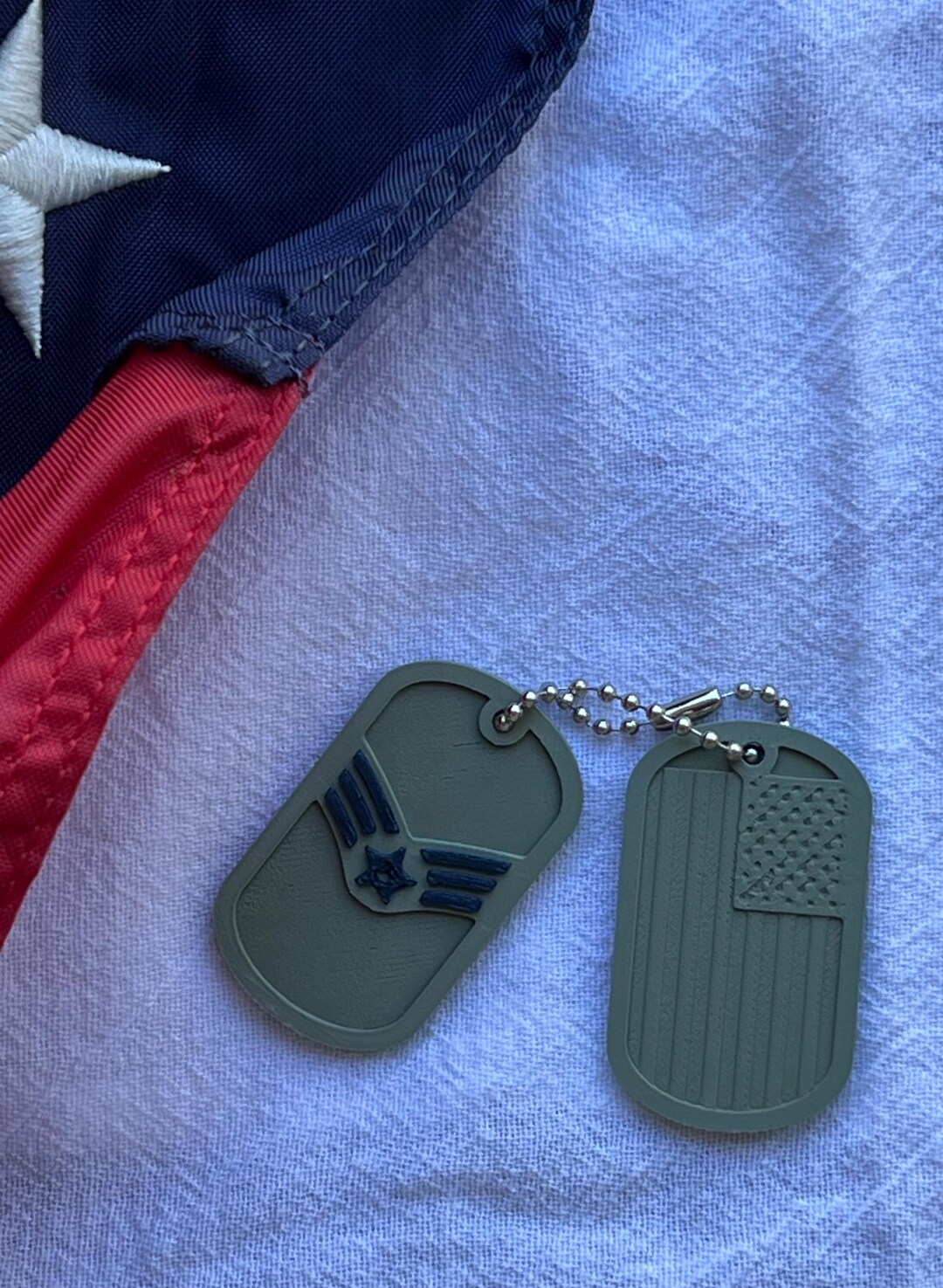 Air Force-abu Keychain-dog Tags-af Senior Airman E-4 - Etsy