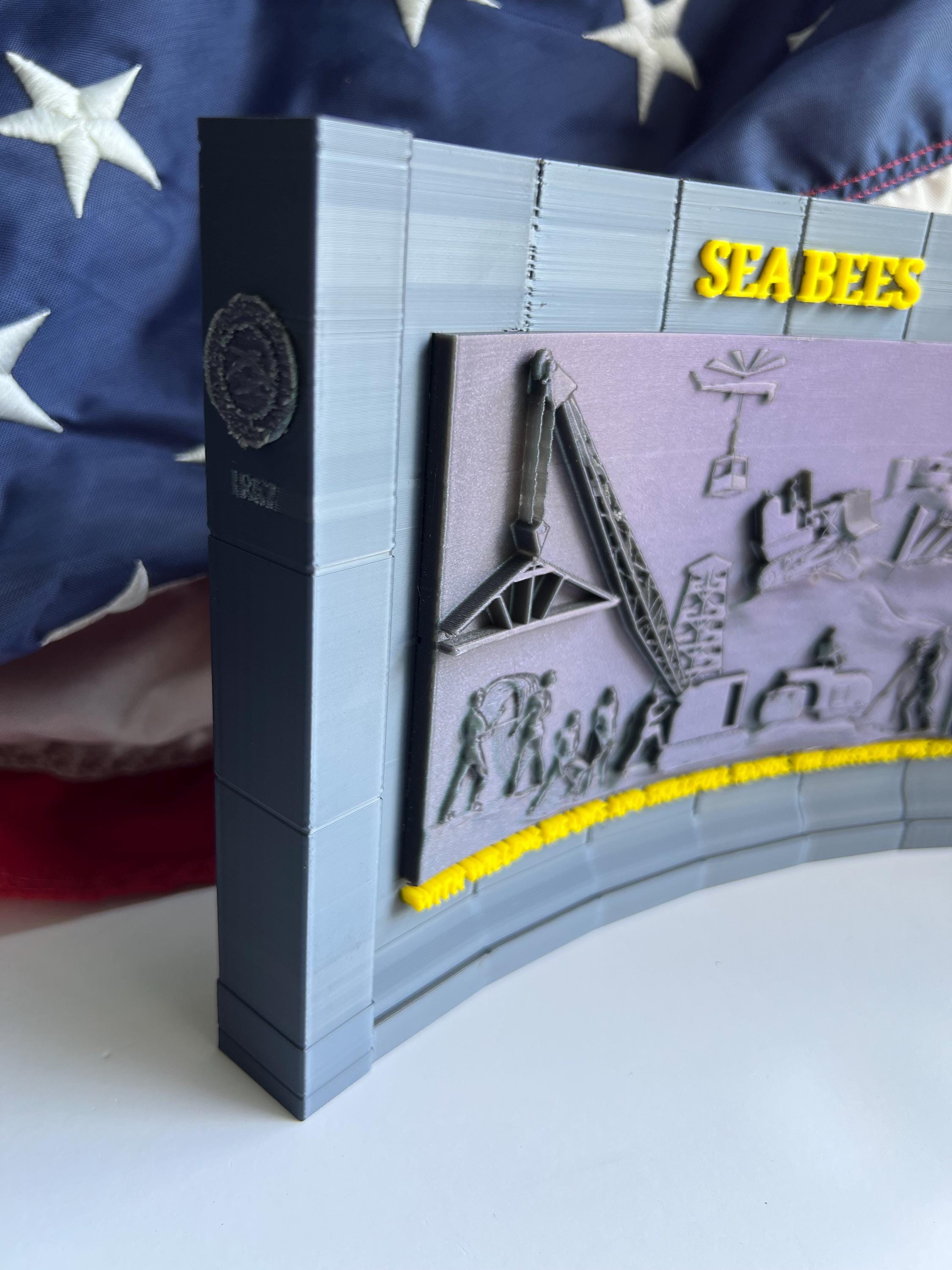 Seabee | Navy Seabee | 3D Seabee Memorial Wall | Navy Seabees Memorial | Military Gift | CB - Etsy