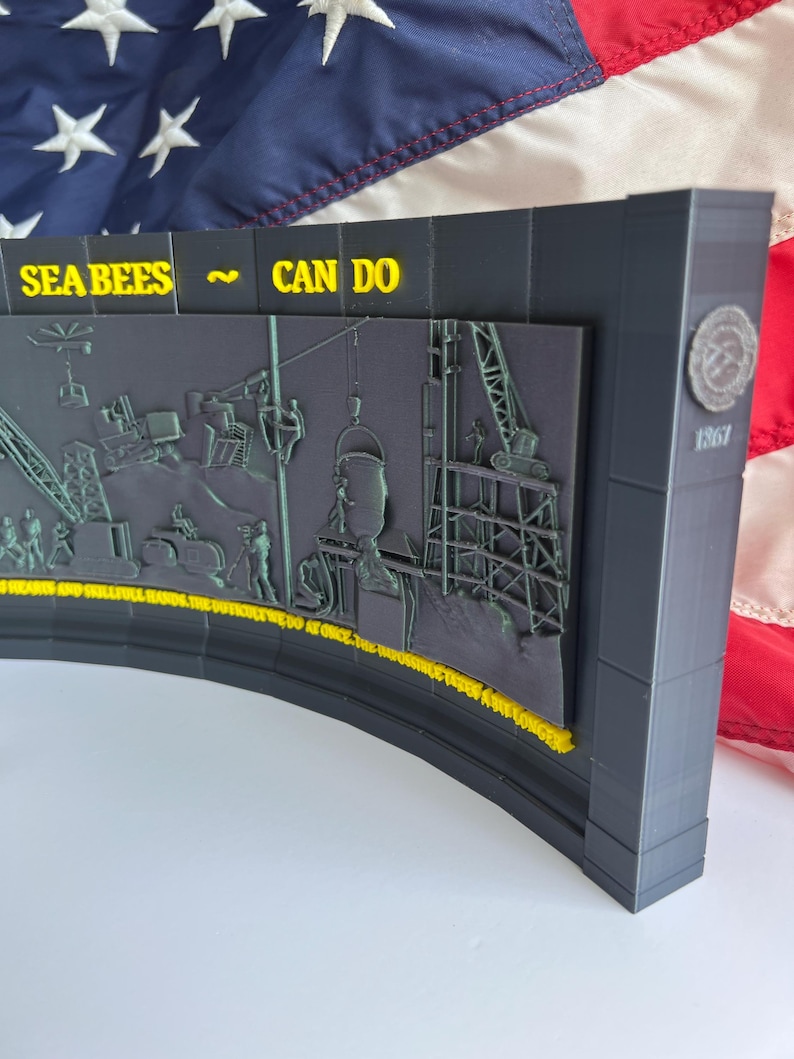 3D Navy Seabees Memorial Statue | Arlington Replica Military Gift - Etsy