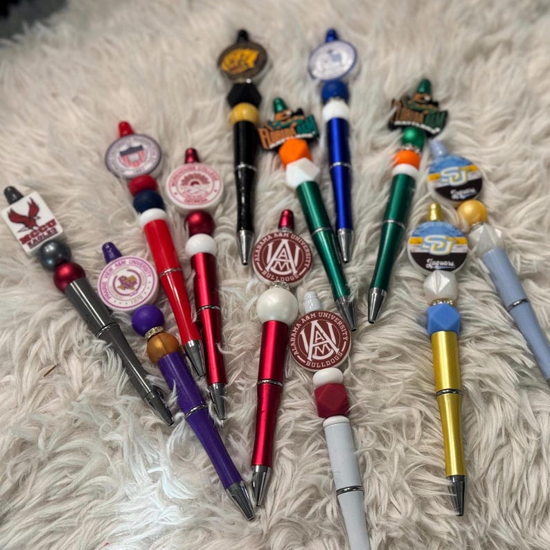 Beaded Pen: College |HBCU Inspired | - Etsy