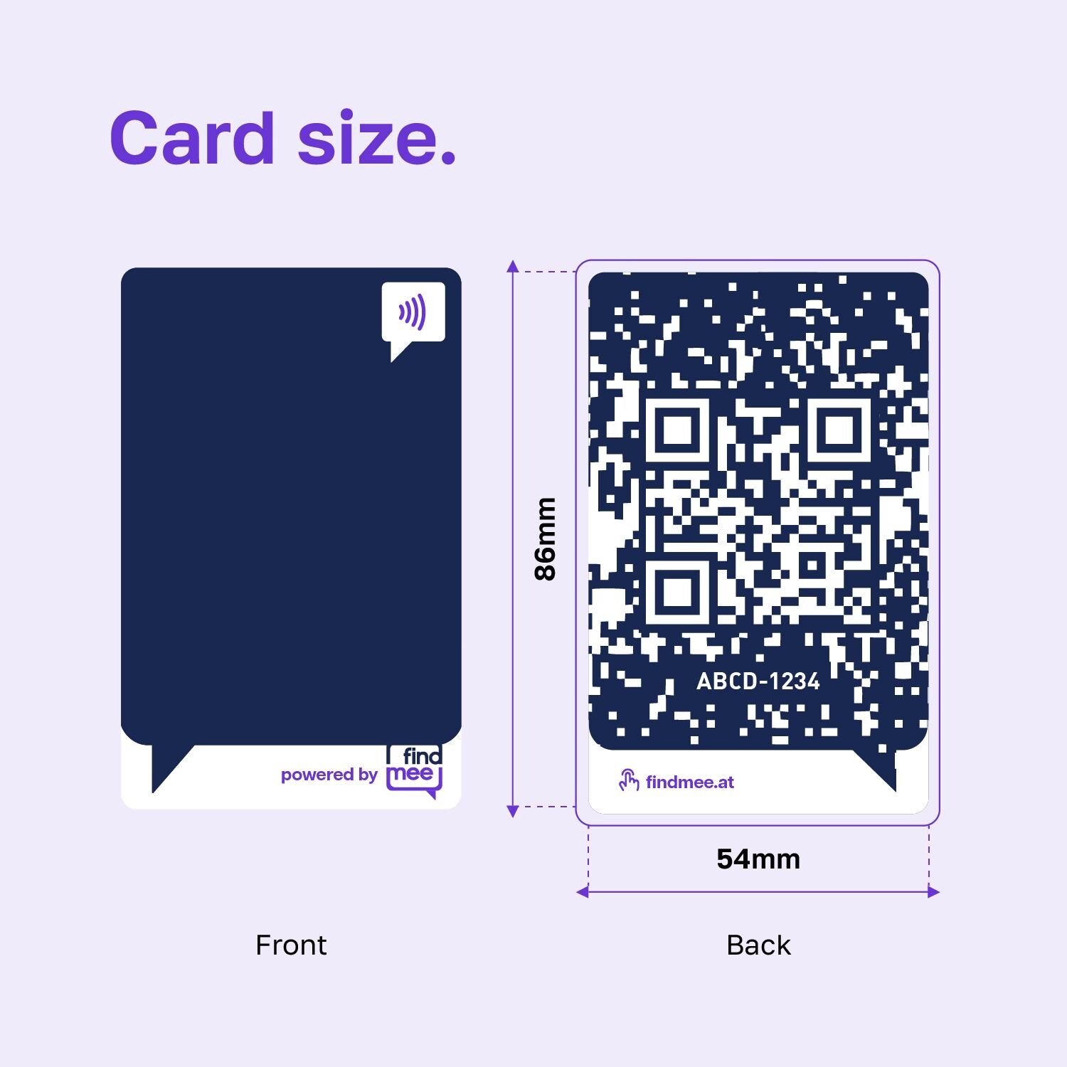 Findmee Twitch NFC Social Media Card, Double-sided QR Code, Custom Name ...