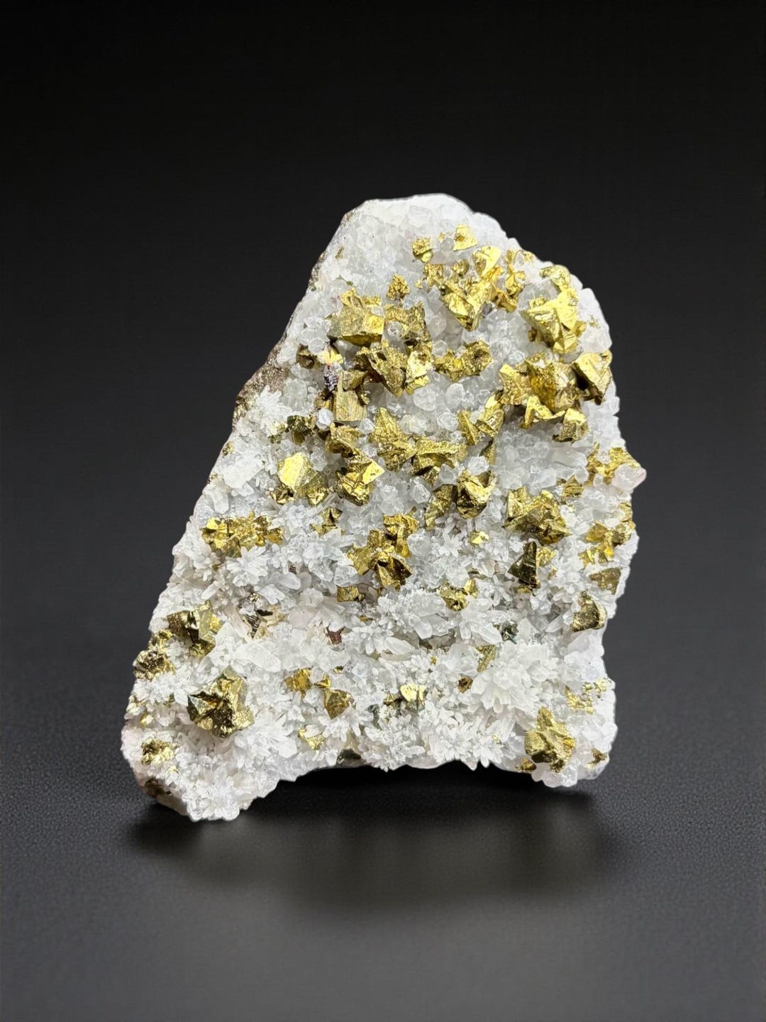 3” Chalcopyrite on Calcite Mixed Mineral Natural Specimen - Etsy
