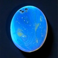 Blue Amber Specimen: UV Reactive Tumbled Stone, Polished Amber - Etsy