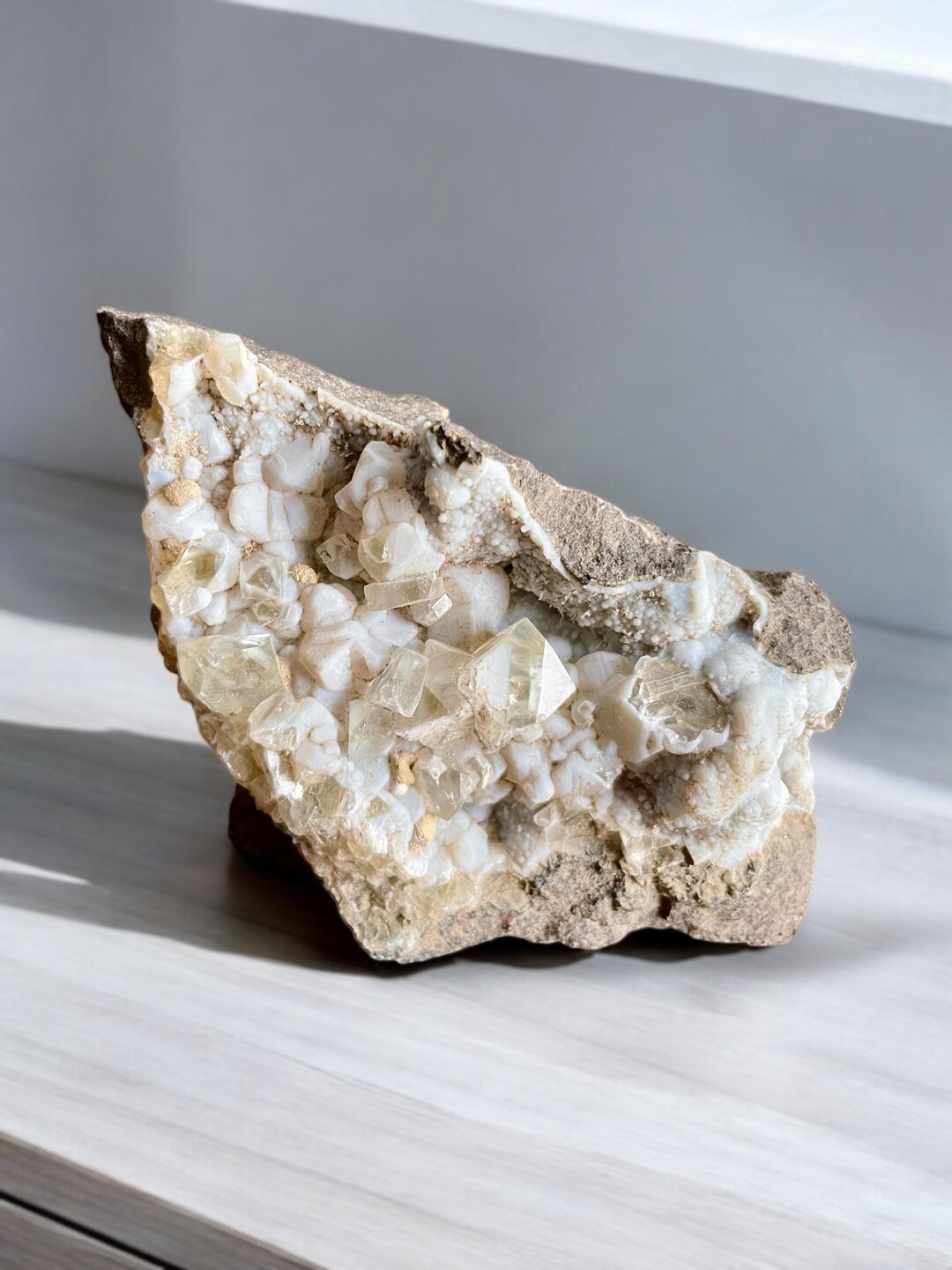 Cubic Yellow Apophyllite in Matrix - Etsy