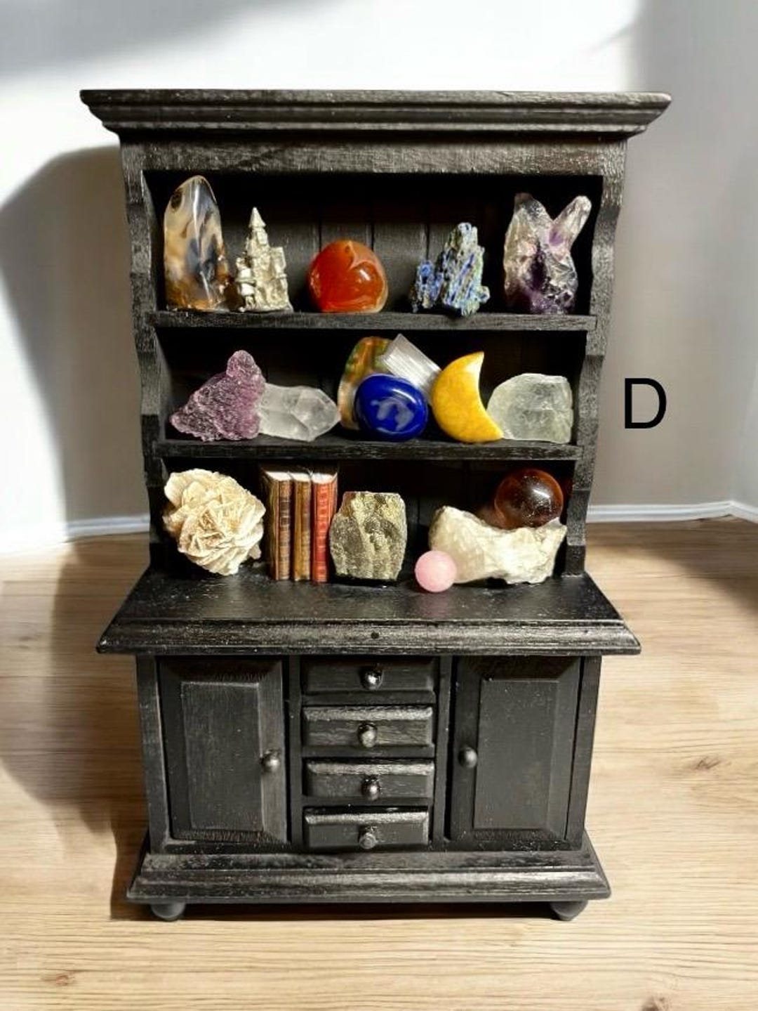 Mineral and Crystal Miniature Display Bookshelf - Etsy