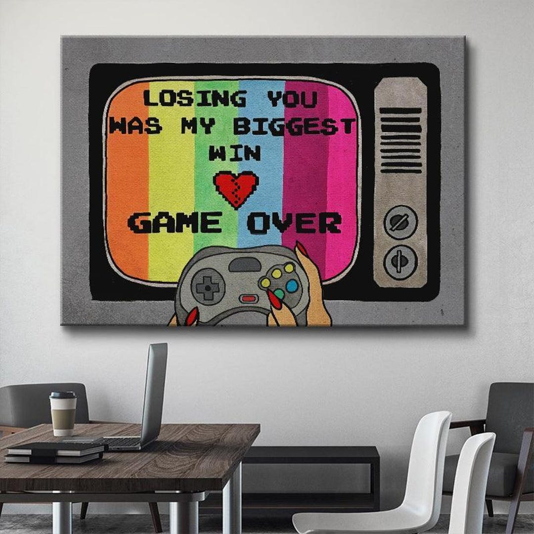 Game Over Retro Video Game Art Print - Etsy