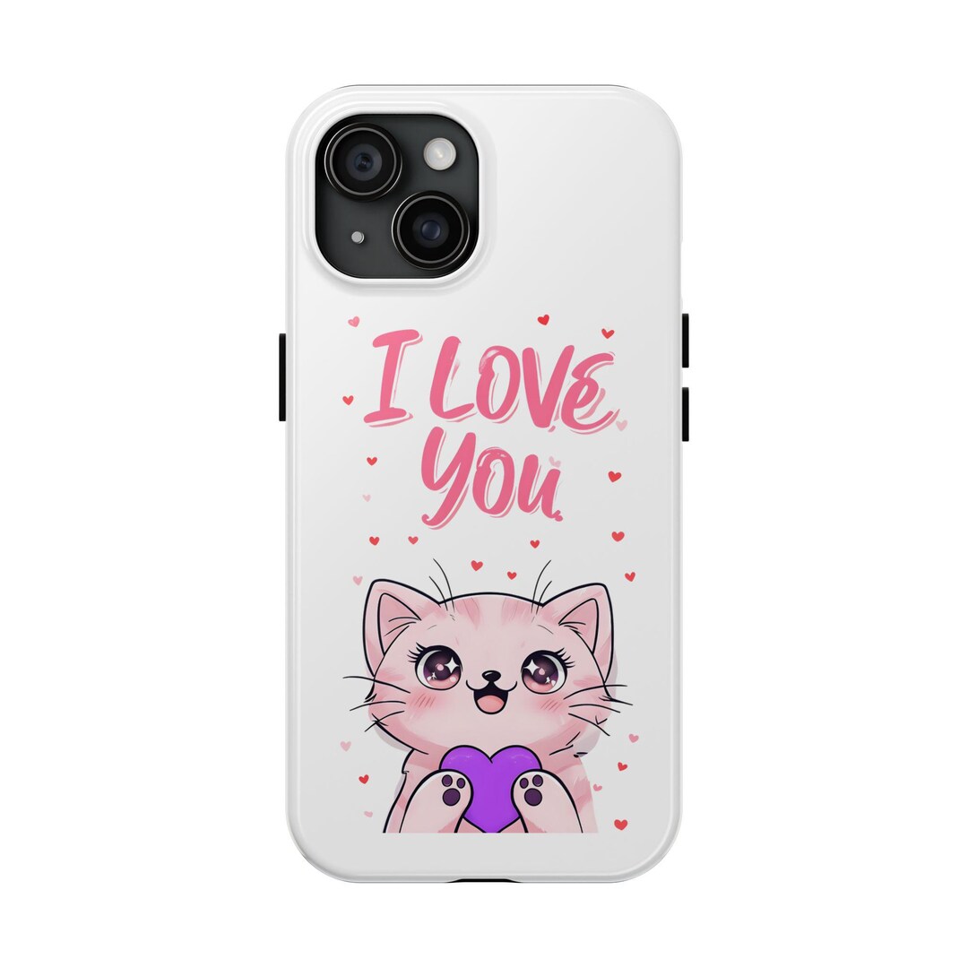 Tough Kawai Cat Phone Cases - Etsy