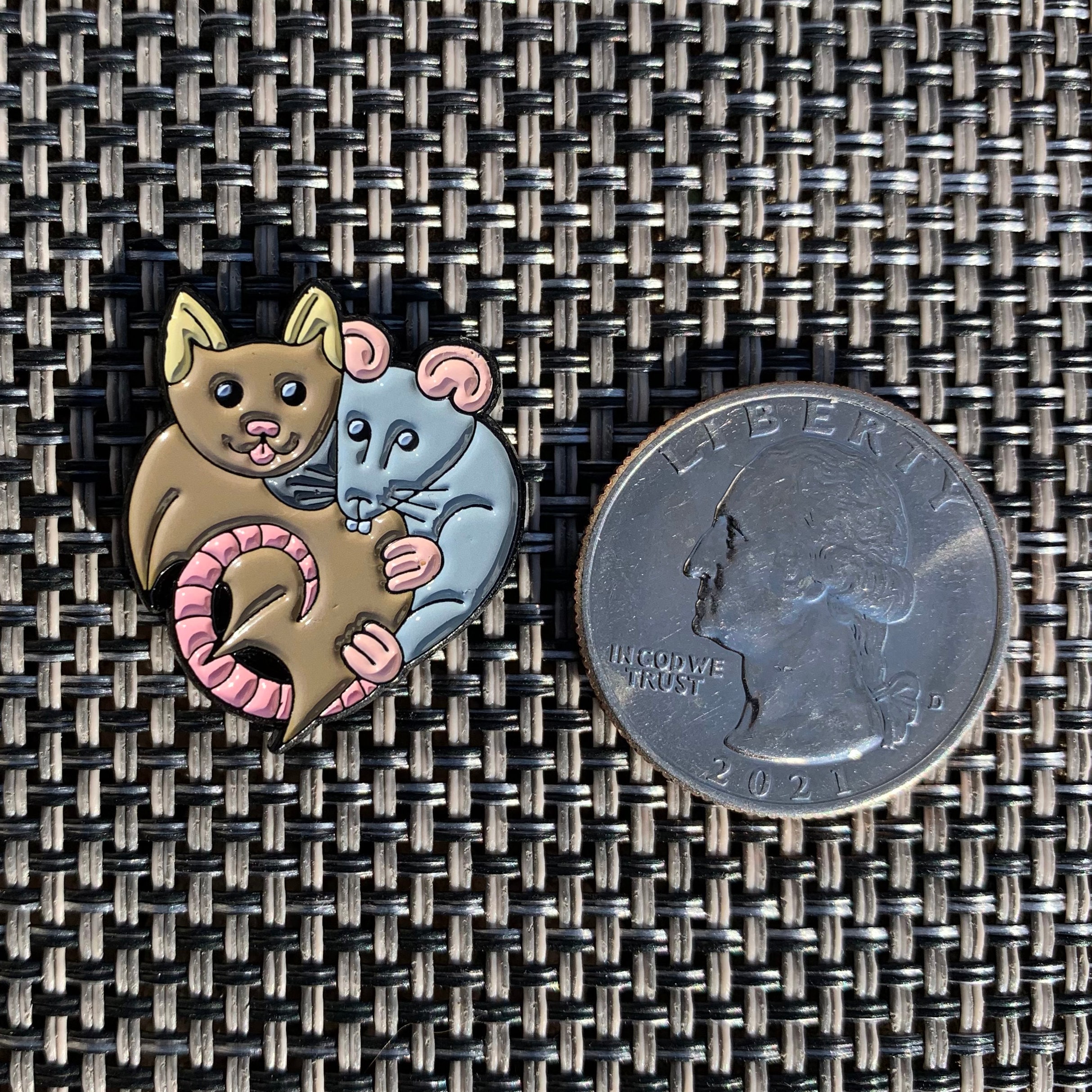 Rat Bat Enamel Pin - Etsy