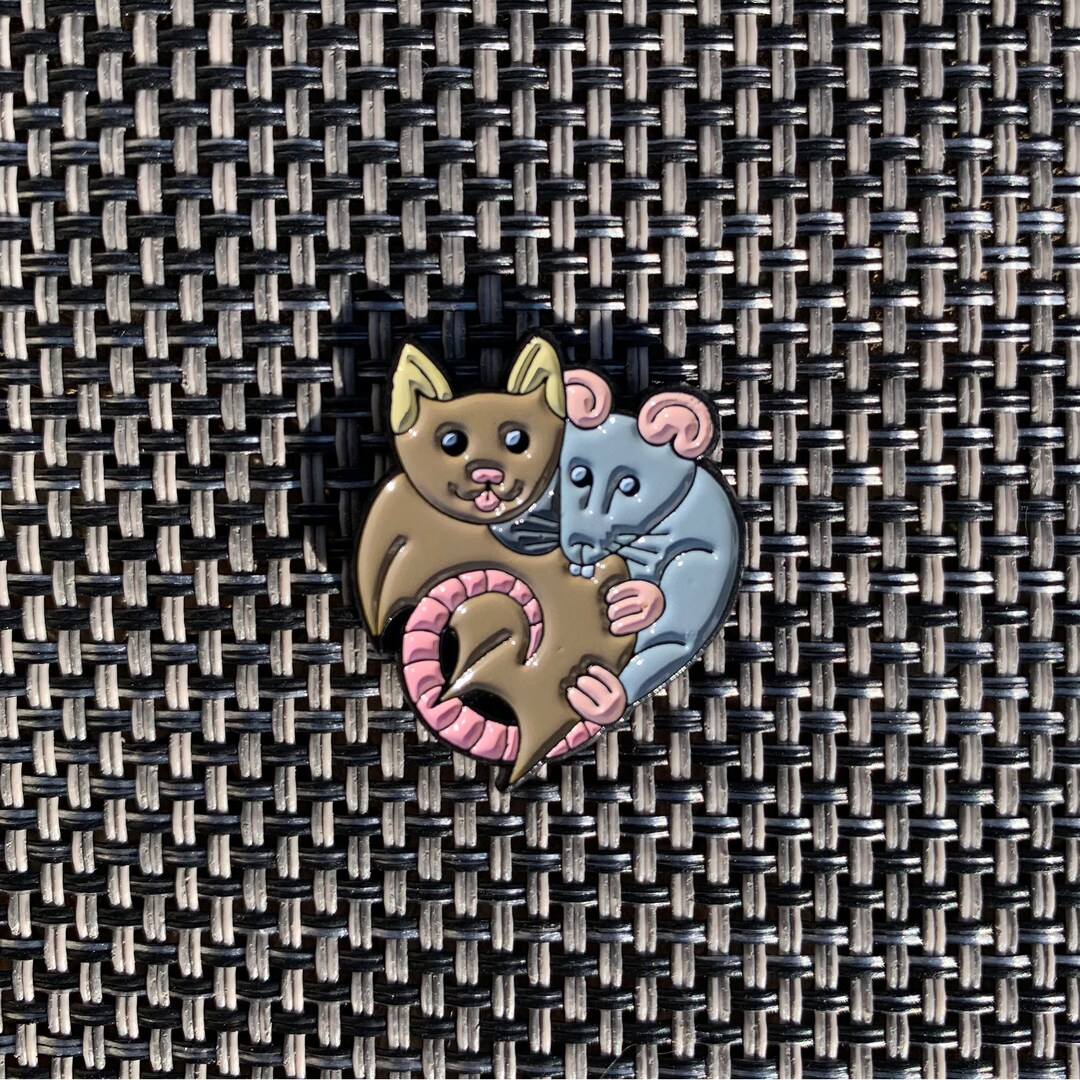 Rat Bat Enamel Pin - Etsy
