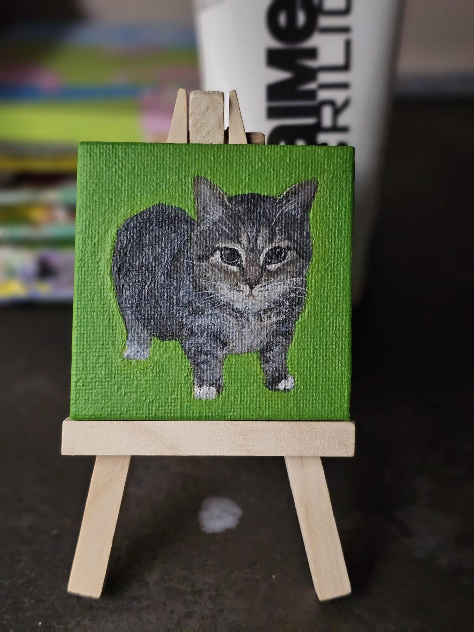 Miniature Painting of Ethel the Oiiai Cat - Etsy