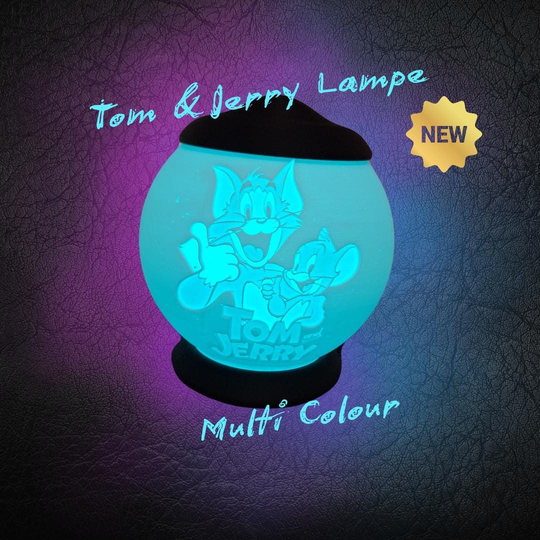 Tom & Jerry 3D Engraving Lamp – Digital File | Lamp | Lithophany | Lamp ...