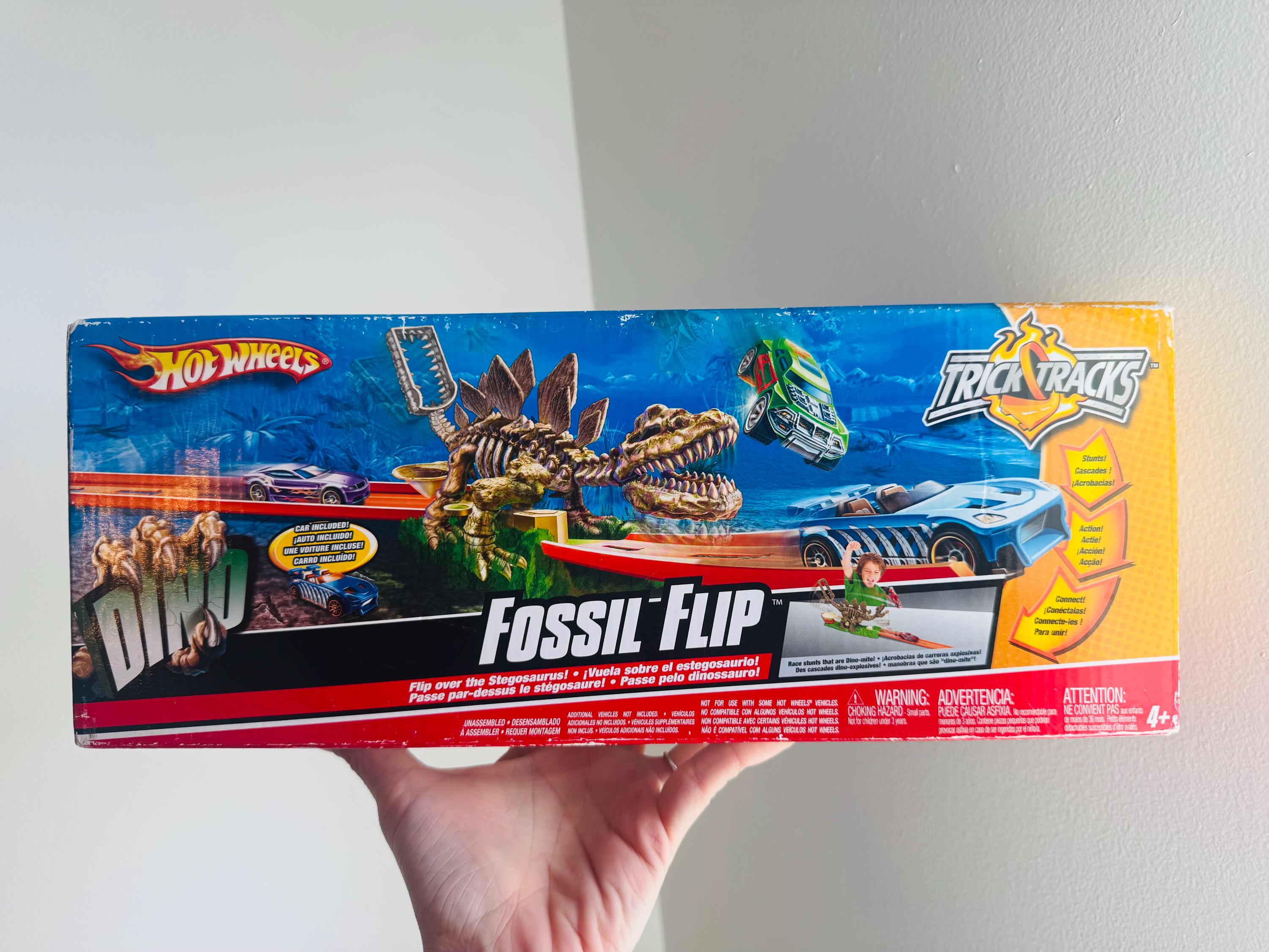 2008 NIB Never Opened Hot Wheels Stegosaurus “fossil Flip” Trick Track ...