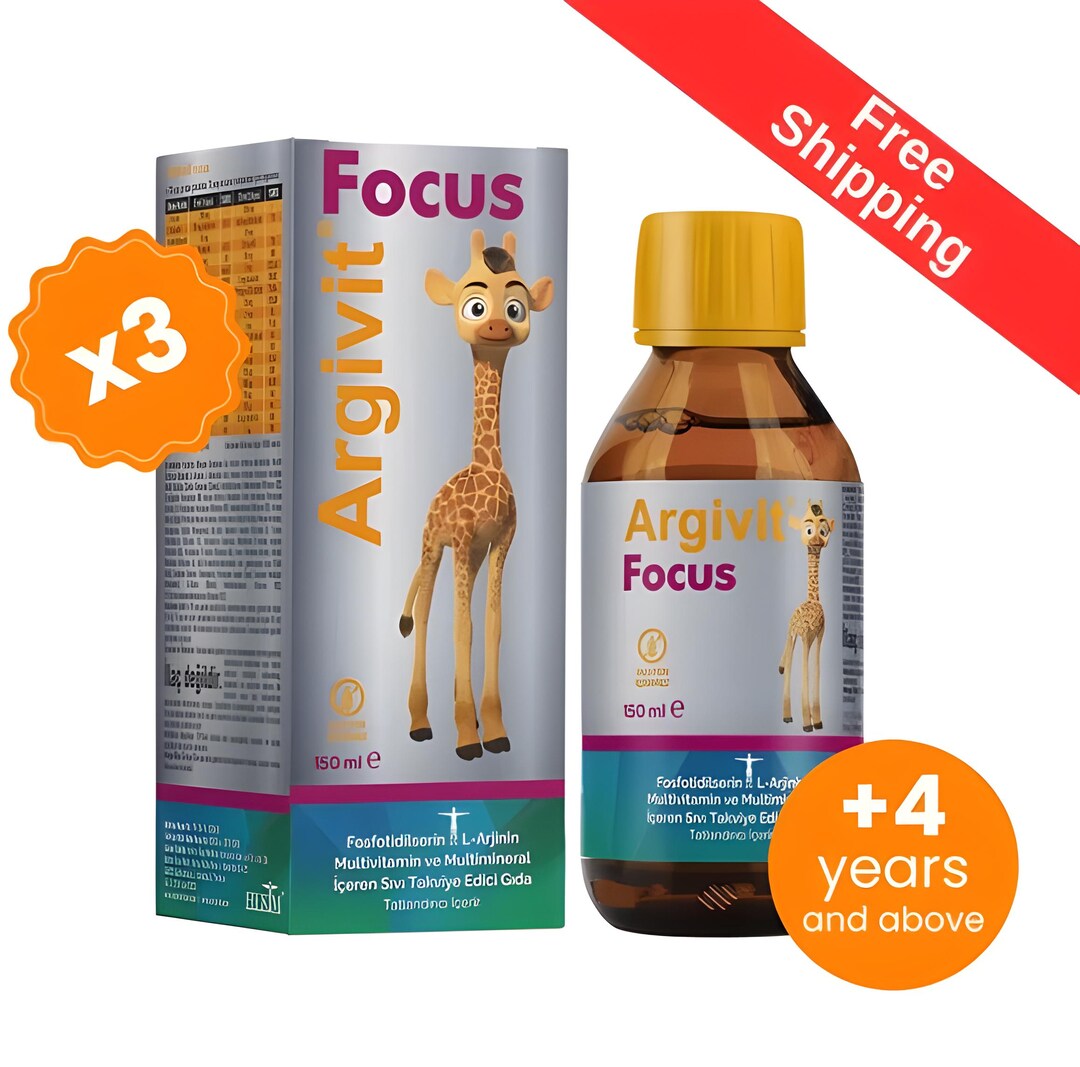Argivit Focus Syrup 150 ML; Liquid Food Supplement Containing ...