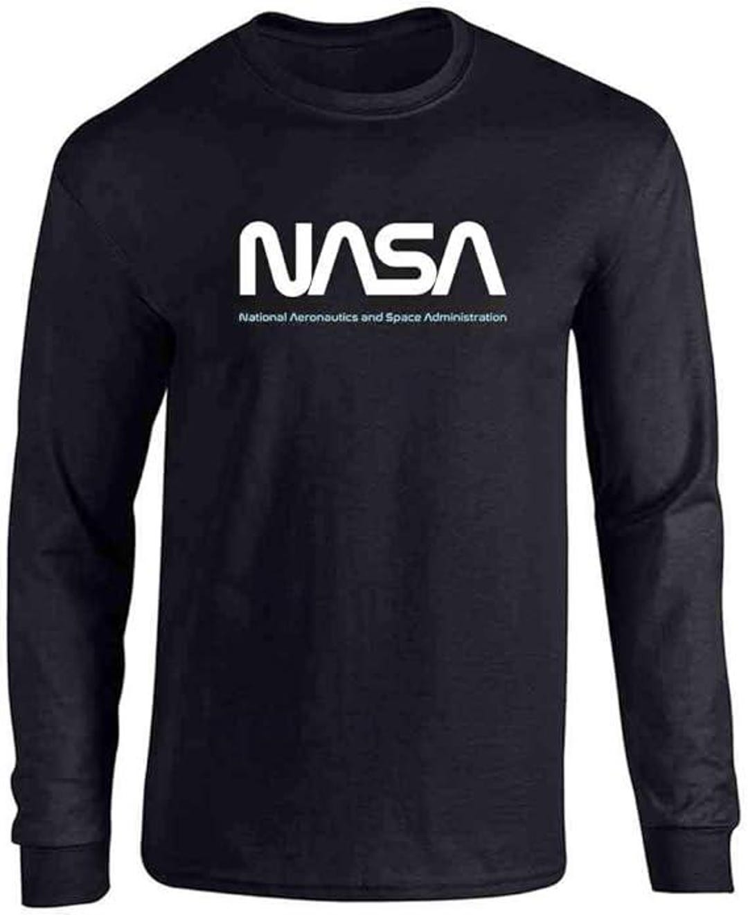 Vintage NASA Approved Worm Logo Retro Graphic 80s Full Long Sleeve Tee ...