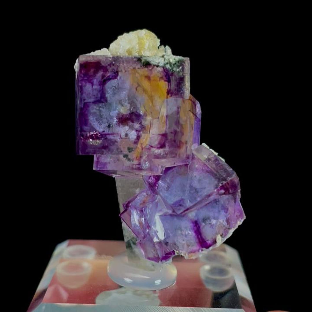 Natural Purple Cubic Fluorite and Quartz, Mineral Specimen:yaogangxian ...