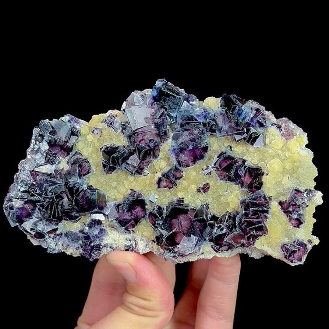 Natural Purple Phantom Fluorite and Mica, Mineral Specimen: Inner ...
