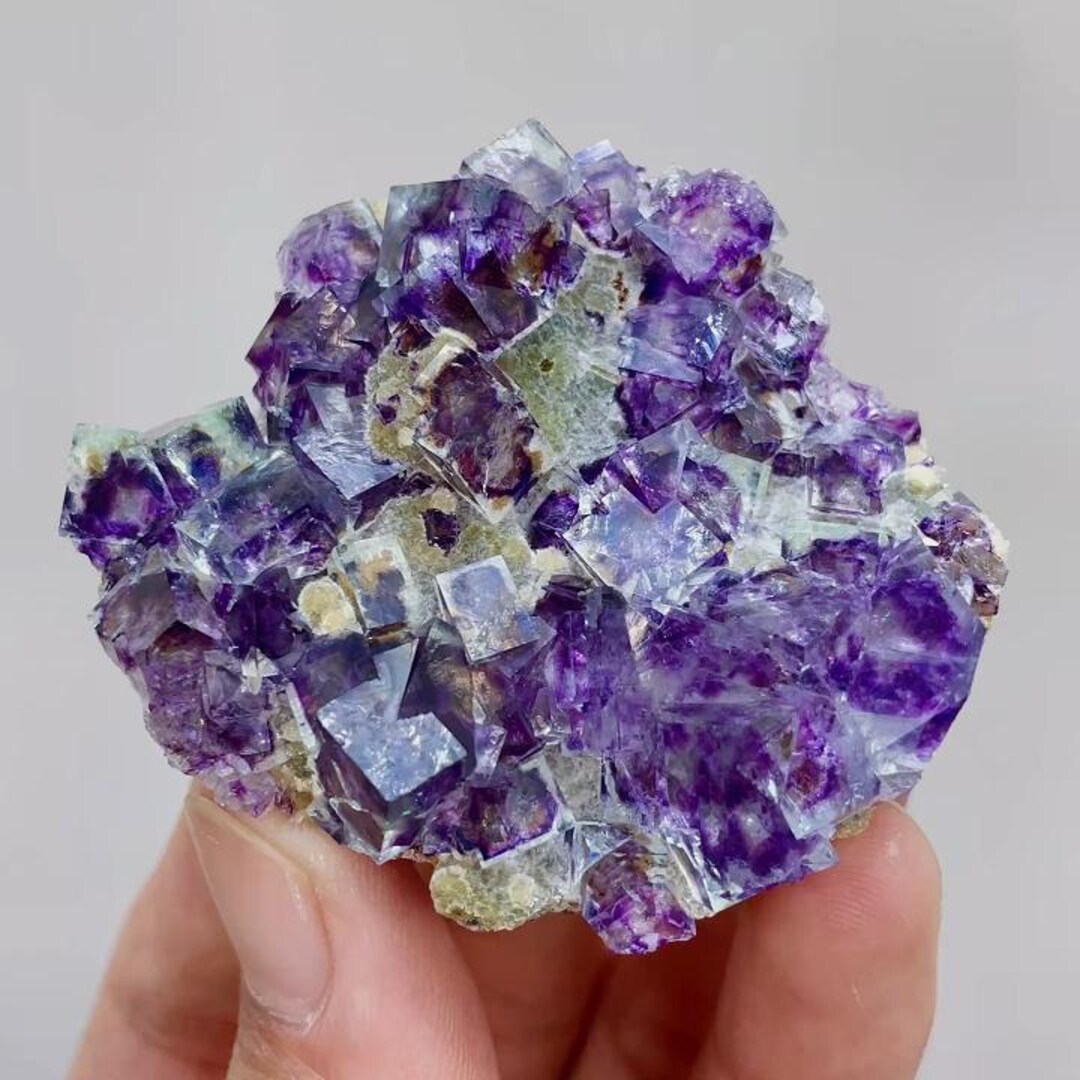 Natural Purple Phantom Fluorite,mineral Specimen:yindu, Inner Mongolia ...