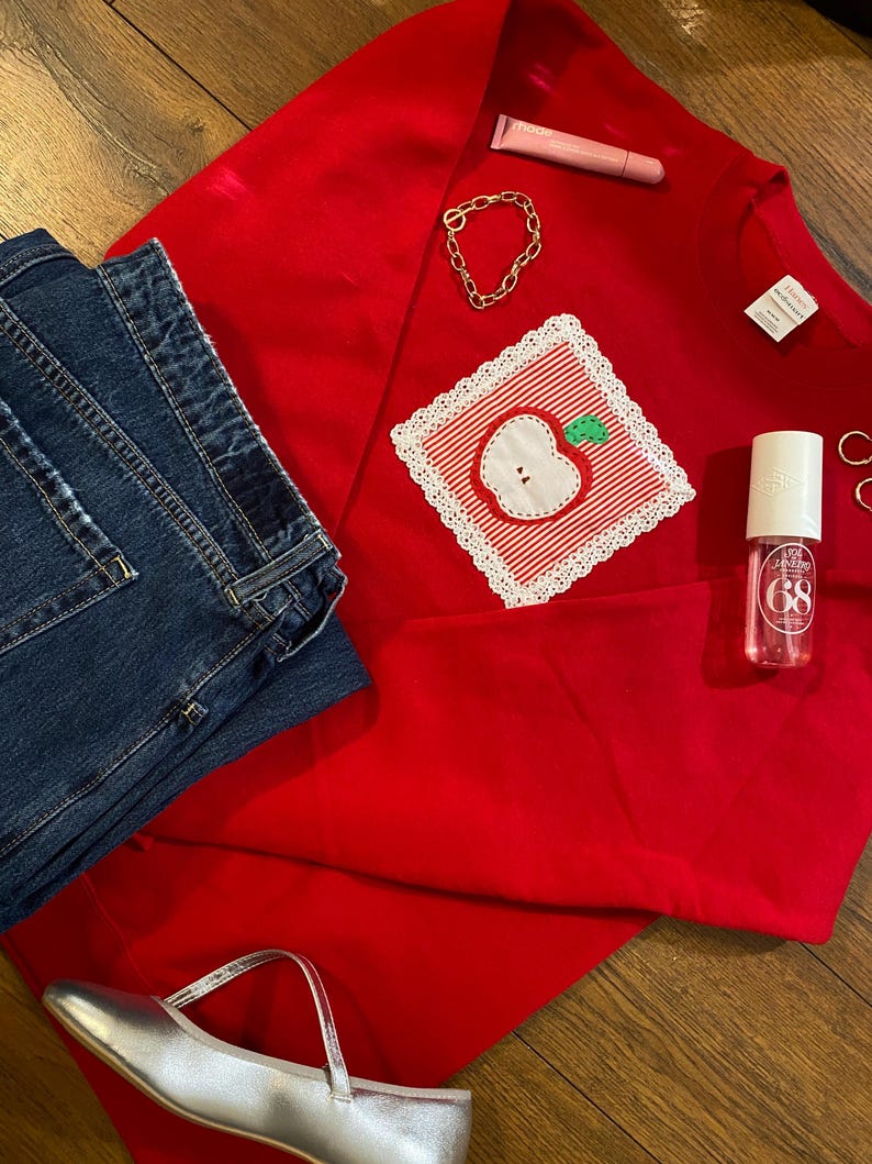 Patchwork Sweatshirt: Apple - Etsy