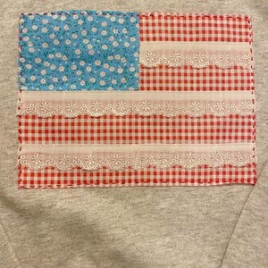 Patchwork Sweatshirt: American Flag - Etsy